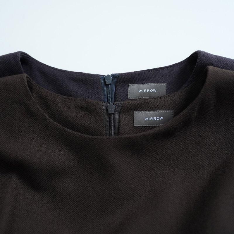 WIRROW / Botany Wool boat neck dress- dieci|online shop WIRROW / Botany Wool boat neck dress- dieci|online shop