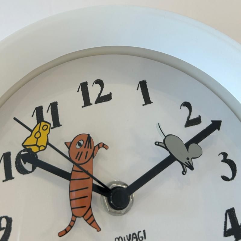 山鳩舎/Yamabatosha】2way clock/CAT(WHITE) - hina®~盛岡の 山鳩舎/Yamabatosha】2way clock/CAT(WHITE) - hina®~盛岡の