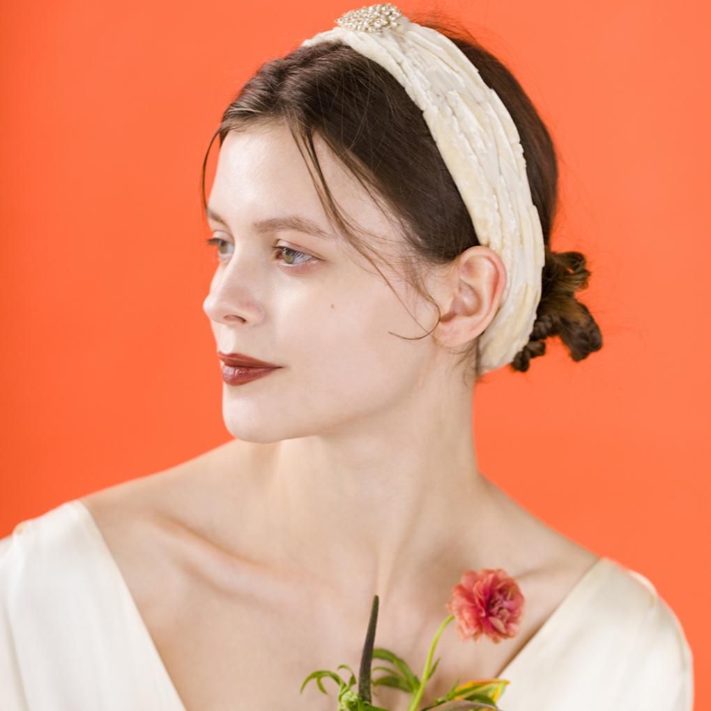 OLGA RIBBON HEAD DRESS(オルガ リボンヘッドドレス)(オフ OLGA RIBBON HEAD DRESS(オルガ リボンヘッドドレス)(オフ