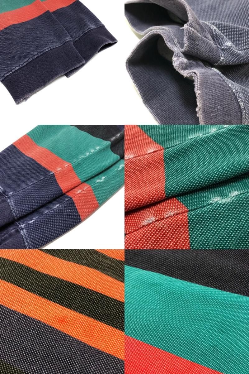 90s OLD GAP Cotton Pique Multi Border Half-Zip Pullover 90s OLD GAP Cotton Pique Multi Border Half-Zip Pullover