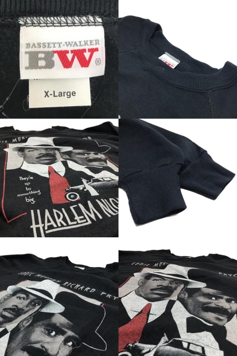 USA製 80s~90s HARLEM NIGHTS Print Sweatshirt 黒 XL ハーレム USA製 80s~90s HARLEM NIGHTS Print Sweatshirt 黒 XL ハーレム