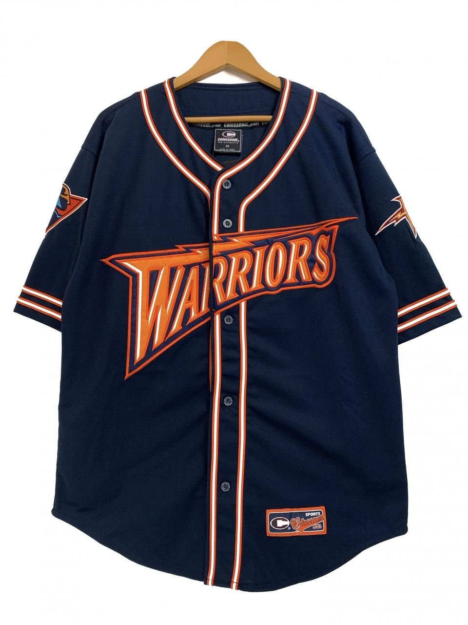 00s GOLDEN STATE WARRIORS Baseball Shirt 紺 M NBA ゴールデン 00s GOLDEN STATE WARRIORS Baseball Shirt 紺 M NBA ゴールデン