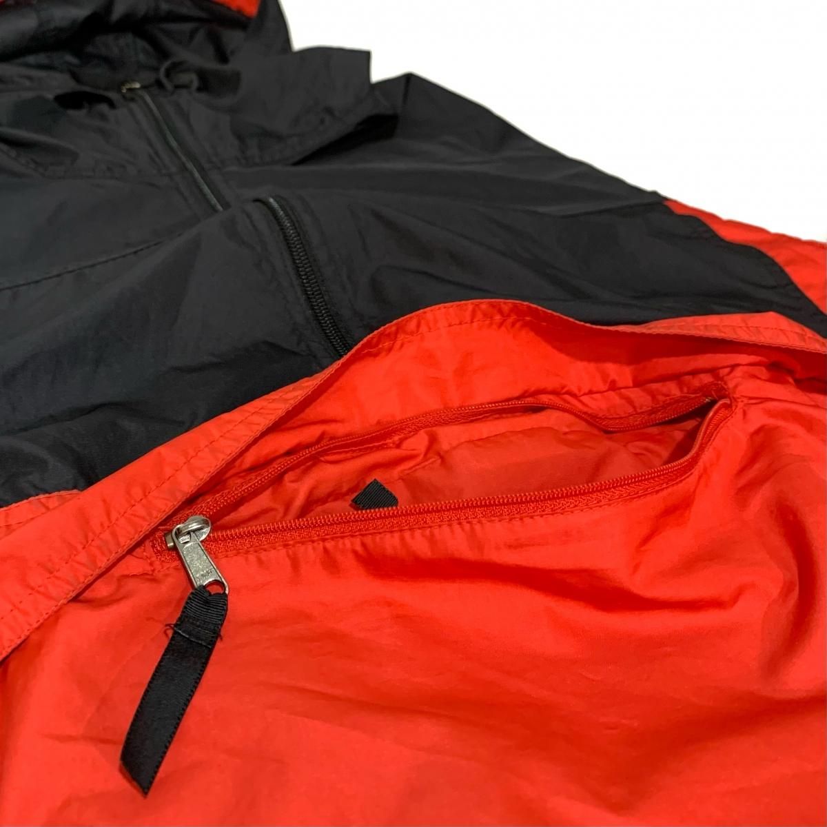 90s NIKE ACG Logo Nylon Anorak Parka 黒赤 M ナイキ 90s NIKE ACG Logo Nylon Anorak Parka 黒赤 M ナイキ