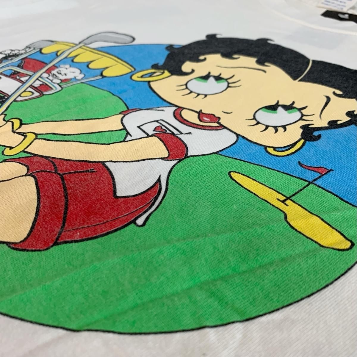 USA製 93年 BETTY BOOP Print S/S Tee 白 L 90s ベティーブープ USA製 93年 BETTY BOOP Print S/S Tee 白 L 90s ベティーブープ