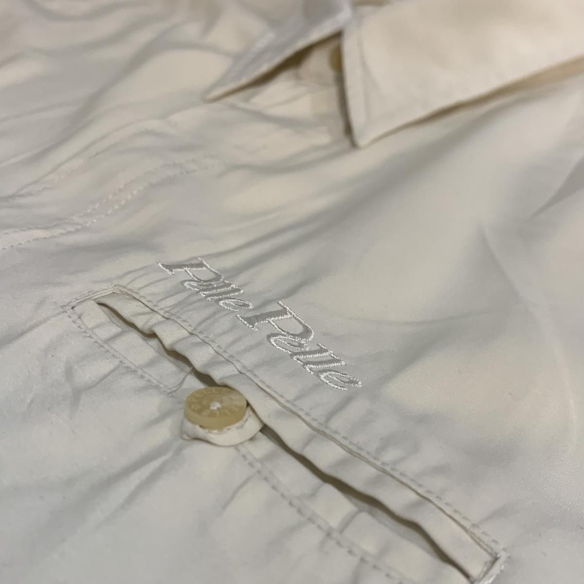 00s PELLE PELLE Polyester L/S Shirt 生成り黒 L ペレペレ 長袖 00s PELLE PELLE Polyester L/S Shirt 生成り黒 L ペレペレ 長袖