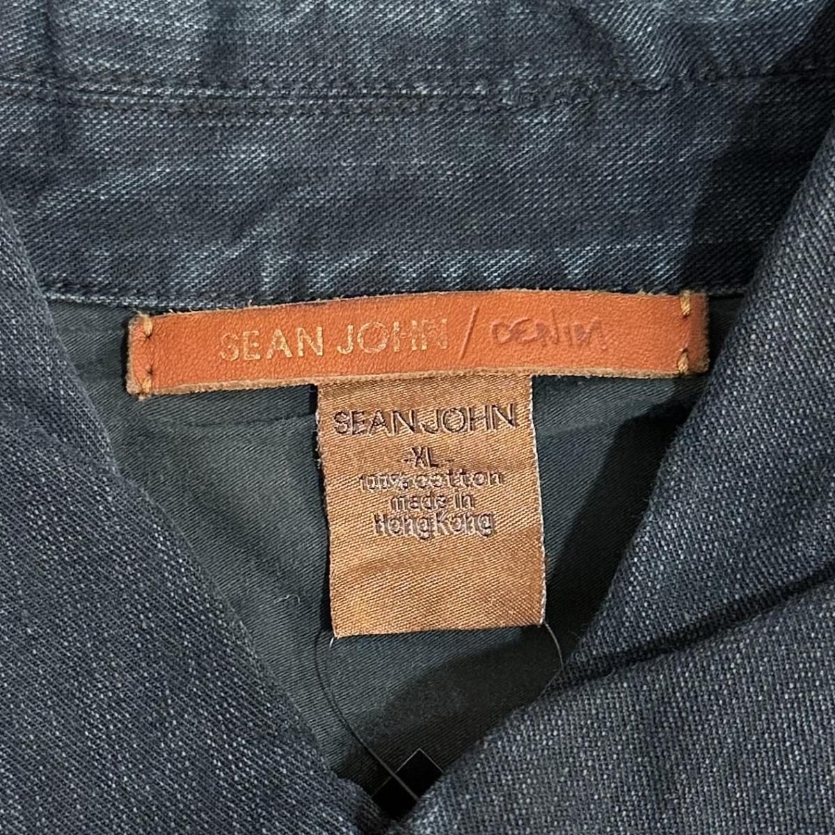 00s Sean John Black Denim Jacket 黒 XL ショーンジョン デニム 00s Sean John Black Denim Jacket 黒 XL ショーンジョン デニム