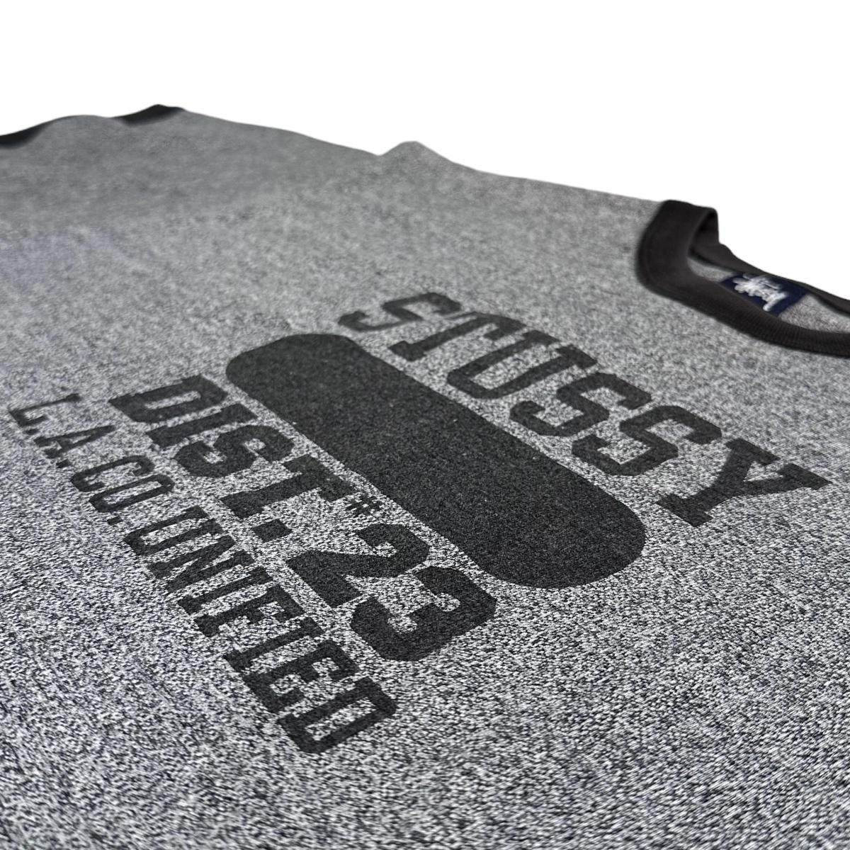 USA製 90s OLD STUSSY College Ringer S/S Tee 灰黒 L オールド USA製 90s OLD STUSSY College Ringer S/S Tee 灰黒 L オールド