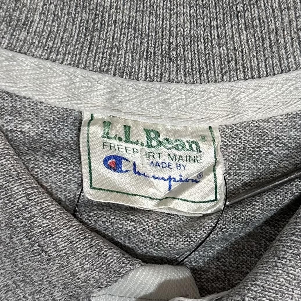 USA製 80s L.L.Bean by Champion Plain S/S Polo Shirt 灰 M USA製 80s L.L.Bean by Champion Plain S/S Polo Shirt 灰 M