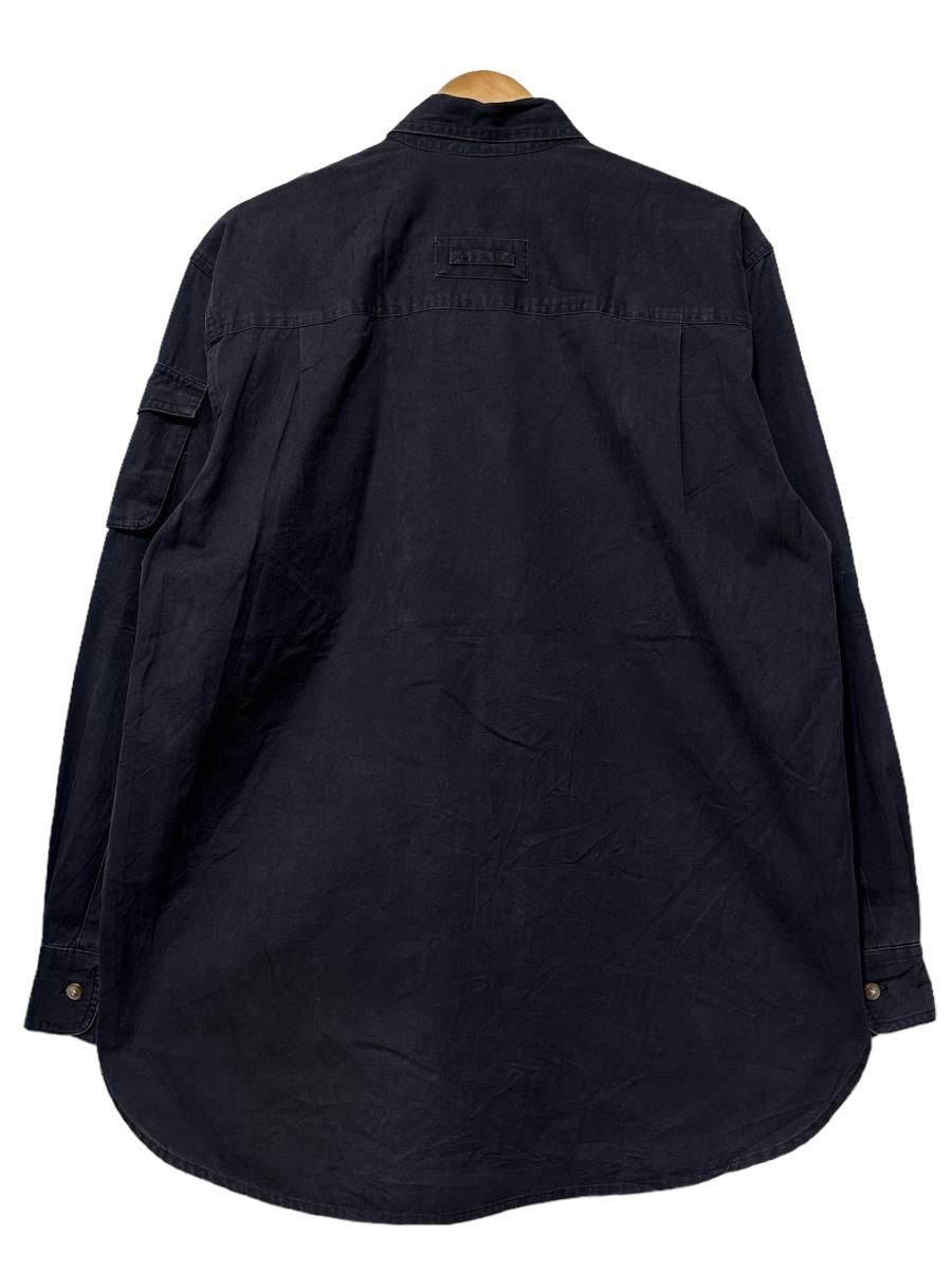 00s ORVIS Cotton L/S Safari Shirt 黒 M オービス 長袖 00s ORVIS Cotton L/S Safari Shirt 黒 M オービス 長袖