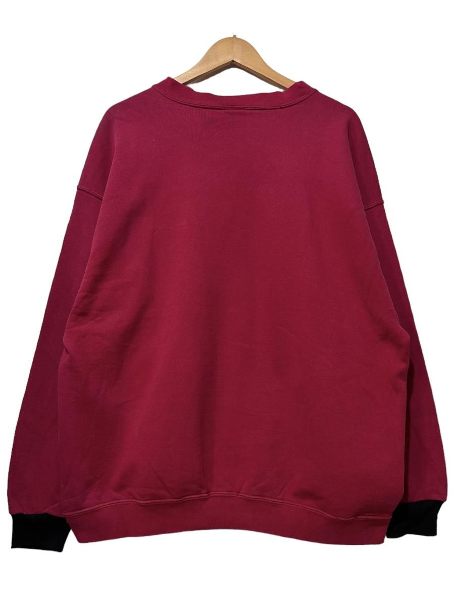 92年製 NIKE Logo Crew Neck Sweatshirt 赤黒 L 銀タグ 90s 92年製 NIKE Logo Crew Neck Sweatshirt 赤黒 L 銀タグ 90s