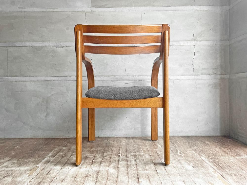 天童木工 Tendo ビンテージ アームチェア ダイニングチェア プライウッド ファブリック グレーブラック A♪ - TOKYO RECYCLE imption | 東京・世田谷のリサイクル ...