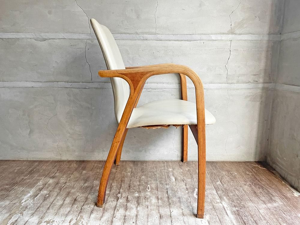 天童木工 TENDO アントラー Antler アームチェア チーク材 PVCレザー 坂倉準三建築研究所 ビンテージ A♪ - TOKYO RECYCLE imption | 東京・世田谷の ...