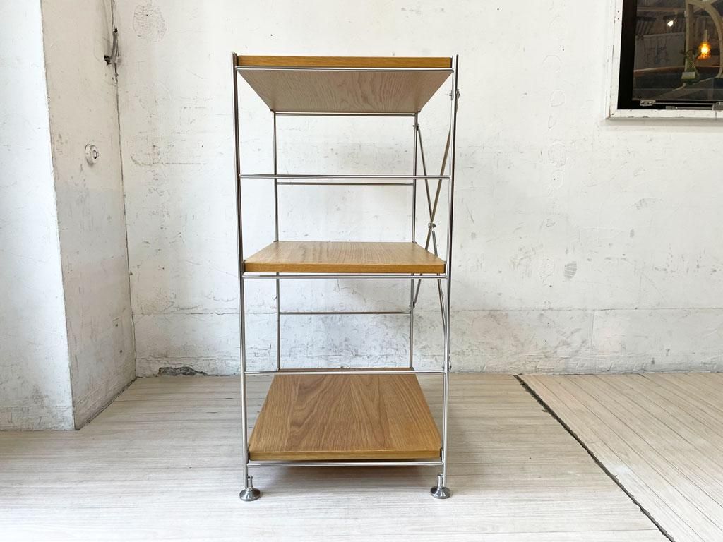 無印良品 MUJI ステンレスユニットシェルフ オーク材 小 W58 H83cm ナチュラル ★ - TOKYO RECYCLE imption | 東京・世田谷のリサイクルショップ ...