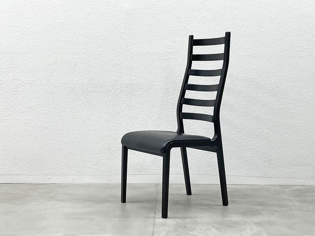 天童木工 Tendo ラダーバック チェア ladder back ダイニングチェア T-5276 菅沢光政 コマ入れ成形 軽量 ブラックペイント B 〓 - TOKYO RECYCLE ...