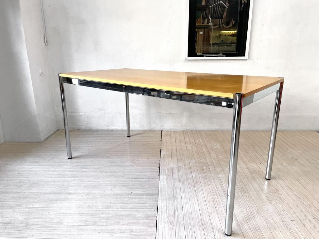 USMハラー USM Haller モジュラーファニチャー Modular Furniture ハラーテーブル ワークデスク ナチュラルウッド ビーチ材 W150cm 高さ調節機能付 ★ ...