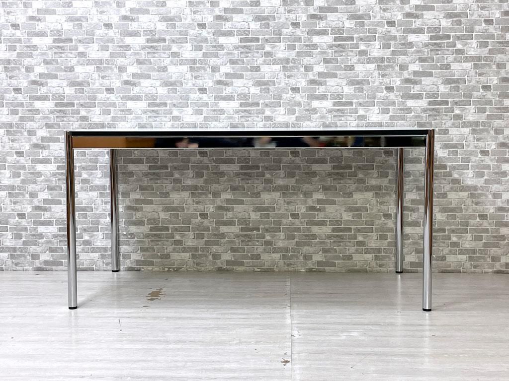 USMモジュラーファニチャー USM Haller USMハラーテーブル ワーキングデスク ダイニングテーブル W150cm アジャスター ホワイトラミネート 高さ調整機能付 モダンデザイン ...