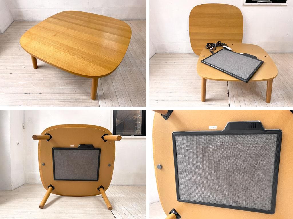 無印良品 MUJI 正方形こたつ ローテーブル タモ材 丸脚 フラットヒーター ナチュラル MJ-KSF840N 廃番 ★ - TOKYO RECYCLE imption | 東京・世田谷の ...
