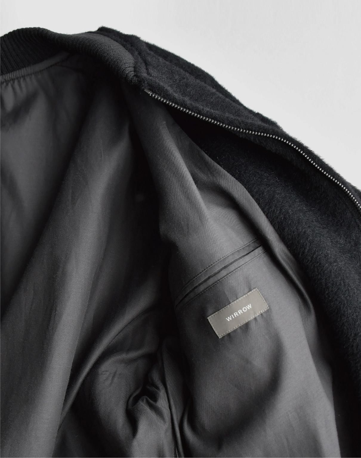 WIRROW alpaca wool blouson black WIRROW alpaca wool blouson black