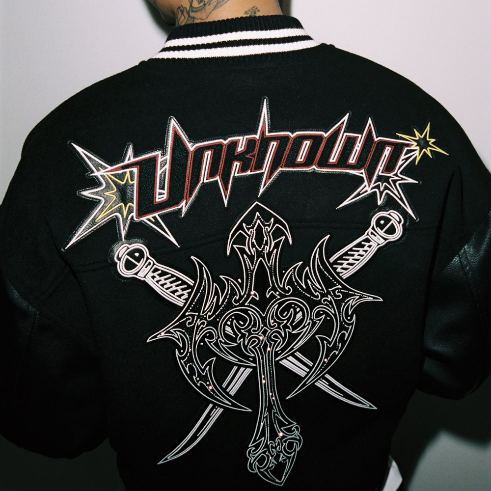 UNKNOWN LONDON】LOGO VARSITY JACKET (UNKNOWN LONDON UNKNOWN LONDON】LOGO VARSITY JACKET (UNKNOWN LONDON