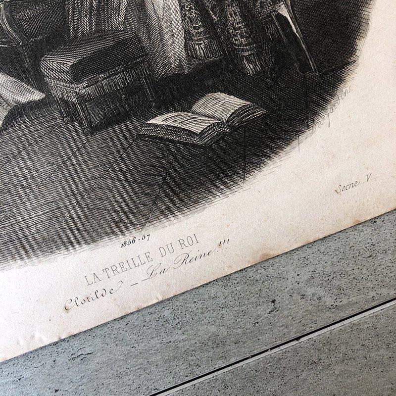 フランス 銅版画 エッチング 洋品店の風景 1856-57年 12PSu9-2 フランス 銅版画 エッチング 洋品店の風景 1856-57年 12PSu9-2