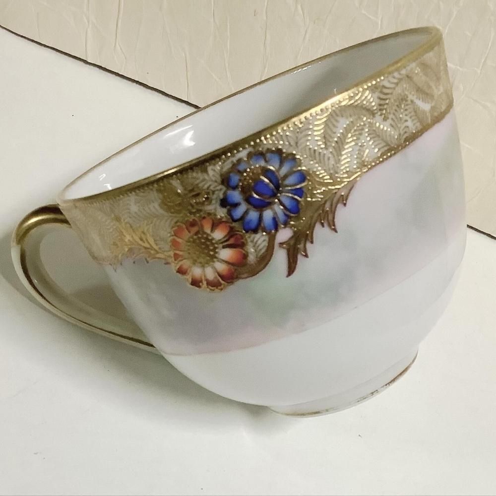 明治Noritake カップ&ソーサー フラワー - ANTIQUE LEAVES 明治Noritake カップ&ソーサー フラワー - ANTIQUE LEAVES