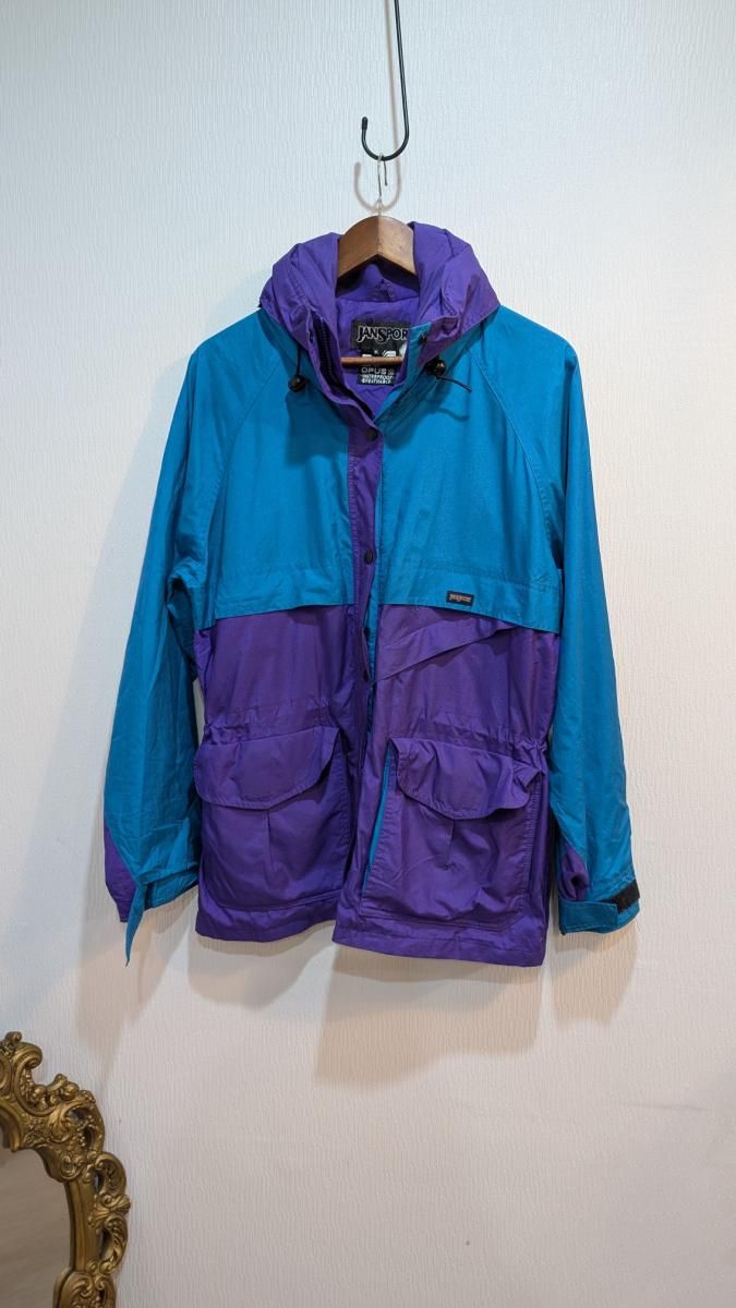 90s JANSPORT ジャンスポーツ ナイロンジャケット 裏地付 ドロー 90s JANSPORT ジャンスポーツ ナイロンジャケット 裏地付 ドロー