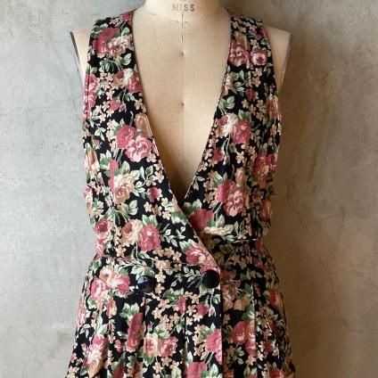 Vintage Flower Pattern Dress(ヴィンテージ 花柄ワンピース Vintage Flower Pattern Dress(ヴィンテージ 花柄ワンピース