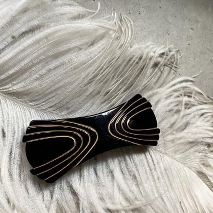 1960's French Plastic Black Hair Clip(1960年代 フランス 1960's French Plastic Black Hair Clip(1960年代 フランス