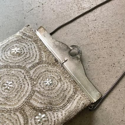 Vintage Beads Embroidery Ripple Pattern Chain Shoulder Bag Vintage Beads Embroidery Ripple Pattern Chain Shoulder Bag