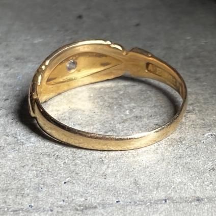 c.1903 18KYG Triple Diamond Gypsy Ring(1903年製 18KYG 金 c.1903 18KYG Triple Diamond Gypsy Ring(1903年製 18KYG 金
