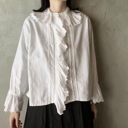 Antique Cotton Frill Blouse(アンティーク コットン フリル Antique Cotton Frill Blouse(アンティーク コットン フリル