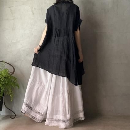 France Antique Cotton Hem Lace Long Skirt(アンティーク France Antique Cotton Hem Lace Long Skirt(アンティーク