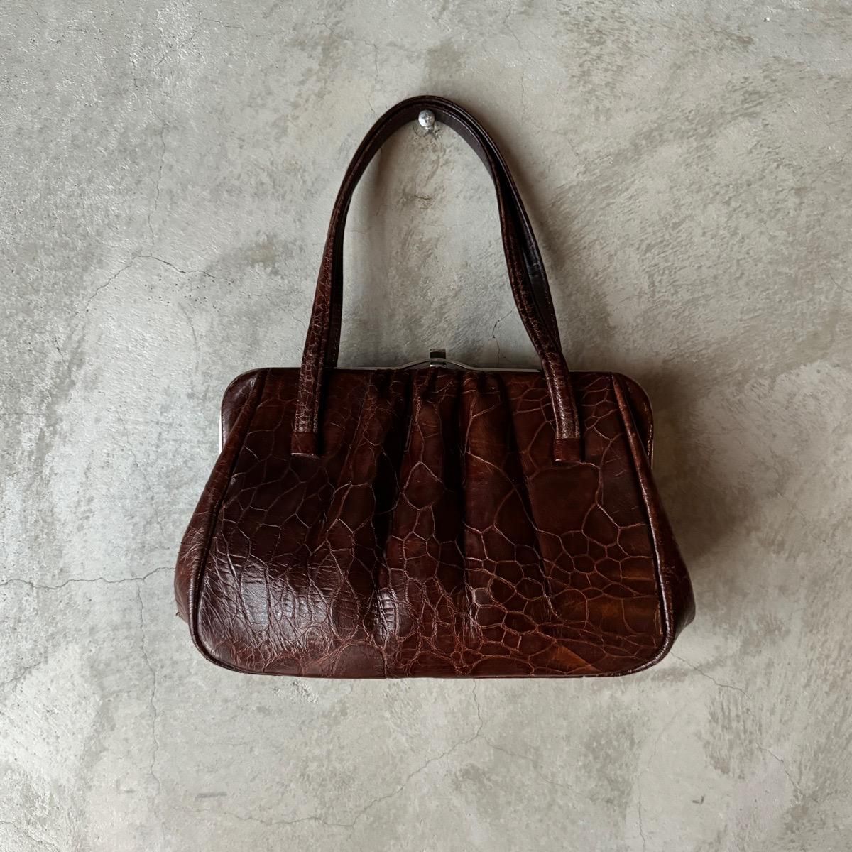 ヴィンテージ カメ革 ハンドバッグ(Vintage Turtle Leather Bag ヴィンテージ カメ革 ハンドバッグ(Vintage Turtle Leather Bag