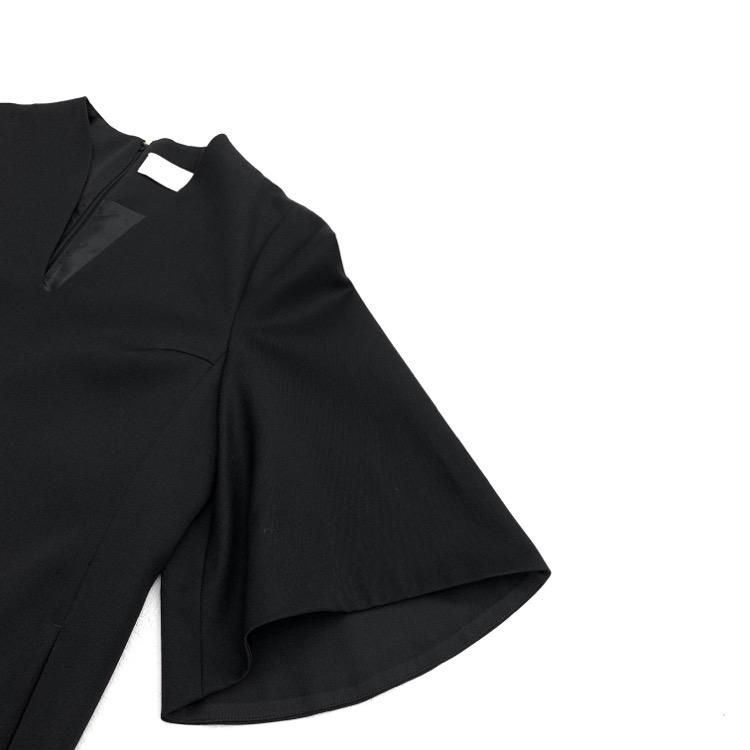 Mame Kurogouchi マメクロゴウチ Wool V-Neck Dress フレア Mame Kurogouchi マメクロゴウチ Wool V-Neck Dress フレア