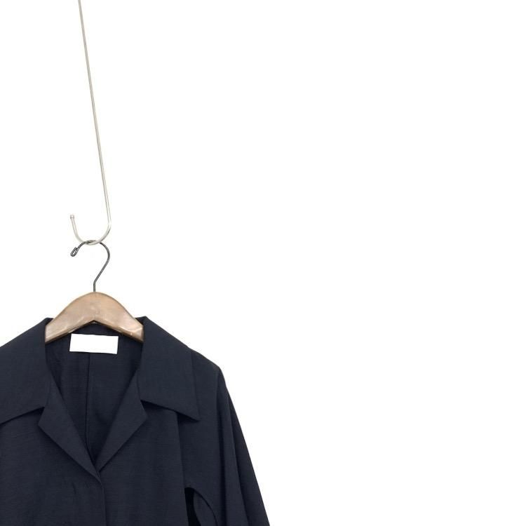 Mame Kurogouchi マメクロゴウチ Viscose Hemp Round Shirt Mame Kurogouchi マメクロゴウチ Viscose Hemp Round Shirt