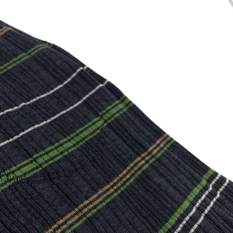 Mame Kurogouchi マメクロゴウチ Random Ribbed Plaid Knitted Mame Kurogouchi マメクロゴウチ Random Ribbed Plaid Knitted