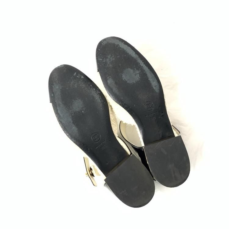CHANEL シャネル メリージェーン ツイード×パテント フラット CHANEL シャネル メリージェーン ツイード×パテント フラット