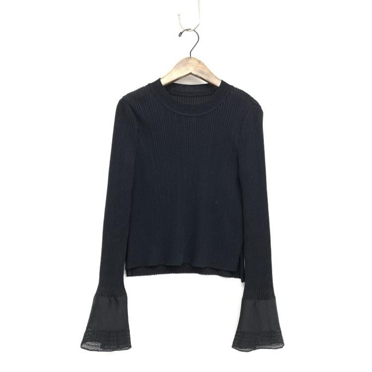 Mame Kurogouchi マメクロゴウチ Ribbed Knit Top With Laced Mame Kurogouchi マメクロゴウチ Ribbed Knit Top With Laced