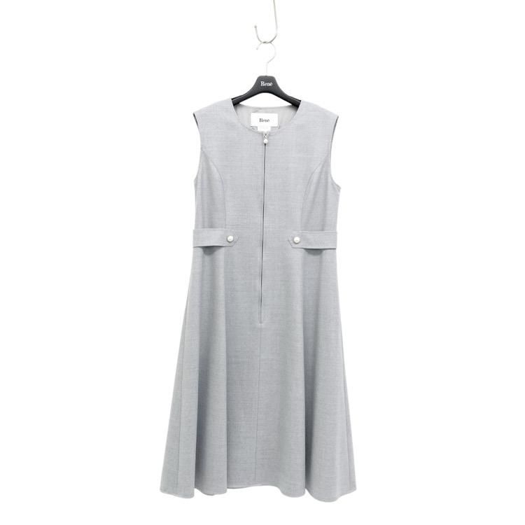 Rene ルネ オータムステッチドレス ワンピース グレー 38 Rene ルネ オータムステッチドレス ワンピース グレー 38