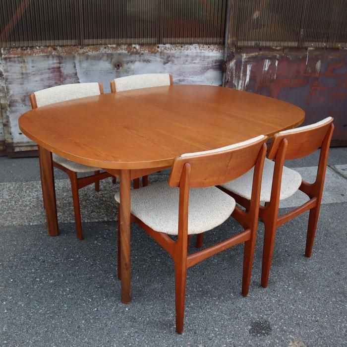 SOLD OUT】中板内蔵型チーク材楕円ダイニングテーブル。Teak SOLD OUT】中板内蔵型チーク材楕円ダイニングテーブル。Teak