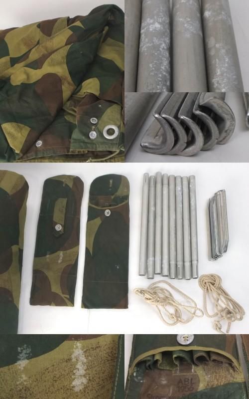 ベルギー軍 パップテント 一式 (シート2ポール8ペグ10 ベルギー軍 パップテント 一式 (シート2ポール8ペグ10