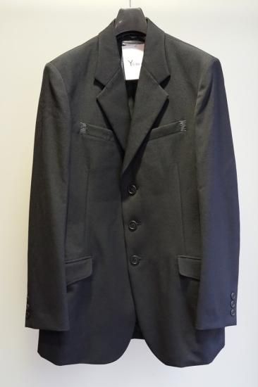 Y's for men ウールギャバ 配色ステッチ ピークドラペル Y's for men ウールギャバ 配色ステッチ ピークドラペル