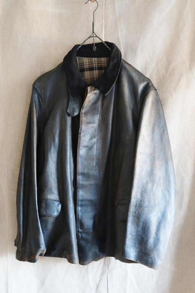 Rare!! ~50's French Leather Single Jacket - jam-clothing Rare!! ~50's French Leather Single Jacket - jam-clothing
