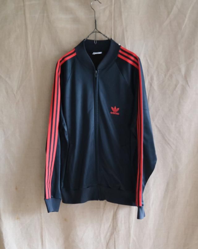 70’s～80’s Adidas ATP Track Jacket 赤×黒 Made in USA Size L - jam-clothing