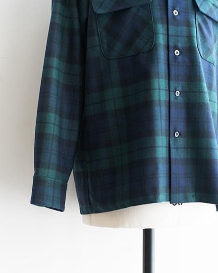 AGE OLD / エイジオールド】Open Collar Shirt “Wool Check AGE OLD / エイジオールド】Open Collar Shirt “Wool Check