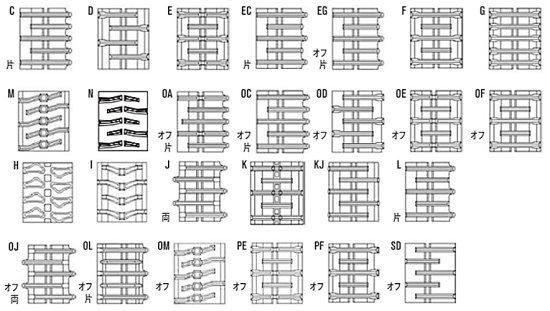 クボタコンバイン用ゴムクローラー AR218,AR221 G1-339037KZ 330x90x37 2本セット｜ゴムクロワン