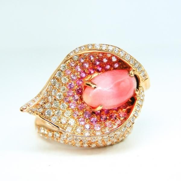 コンクパール ダイヤモンド ピンクサファイアリング CP 1.75ct D コンクパール ダイヤモンド ピンクサファイアリング CP 1.75ct D