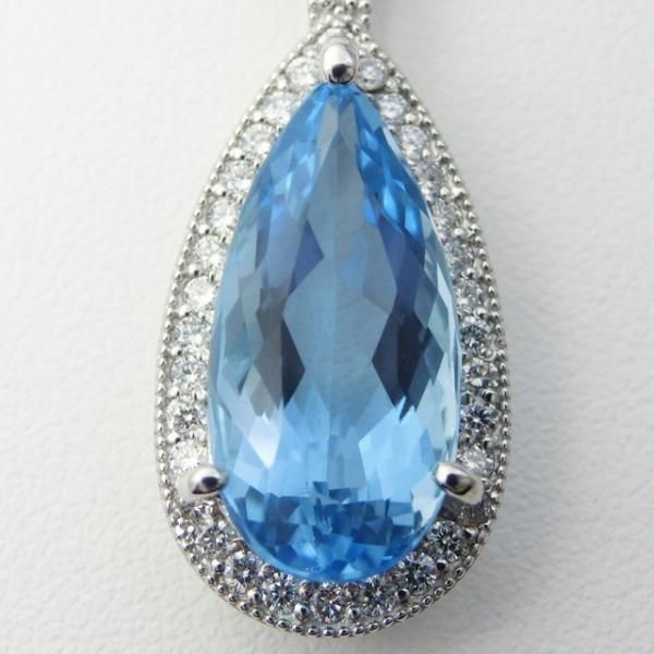 サンタマリアアクアマリン ダイヤモンドネックレス AQ 5.882ct D サンタマリアアクアマリン ダイヤモンドネックレス AQ 5.882ct D