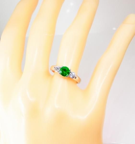 デマントイドガーネット ダイヤモンドリング DTG 0.697ct D 0.30 デマントイドガーネット ダイヤモンドリング DTG 0.697ct D 0.30