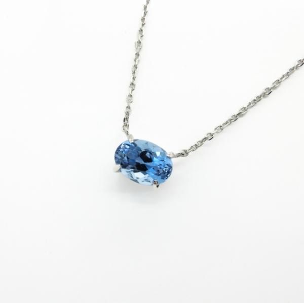 サンタマリアアクアマリンネックレス AQ 0.817ct 40cm Pt950 サンタマリアアクアマリンネックレス AQ 0.817ct 40cm Pt950